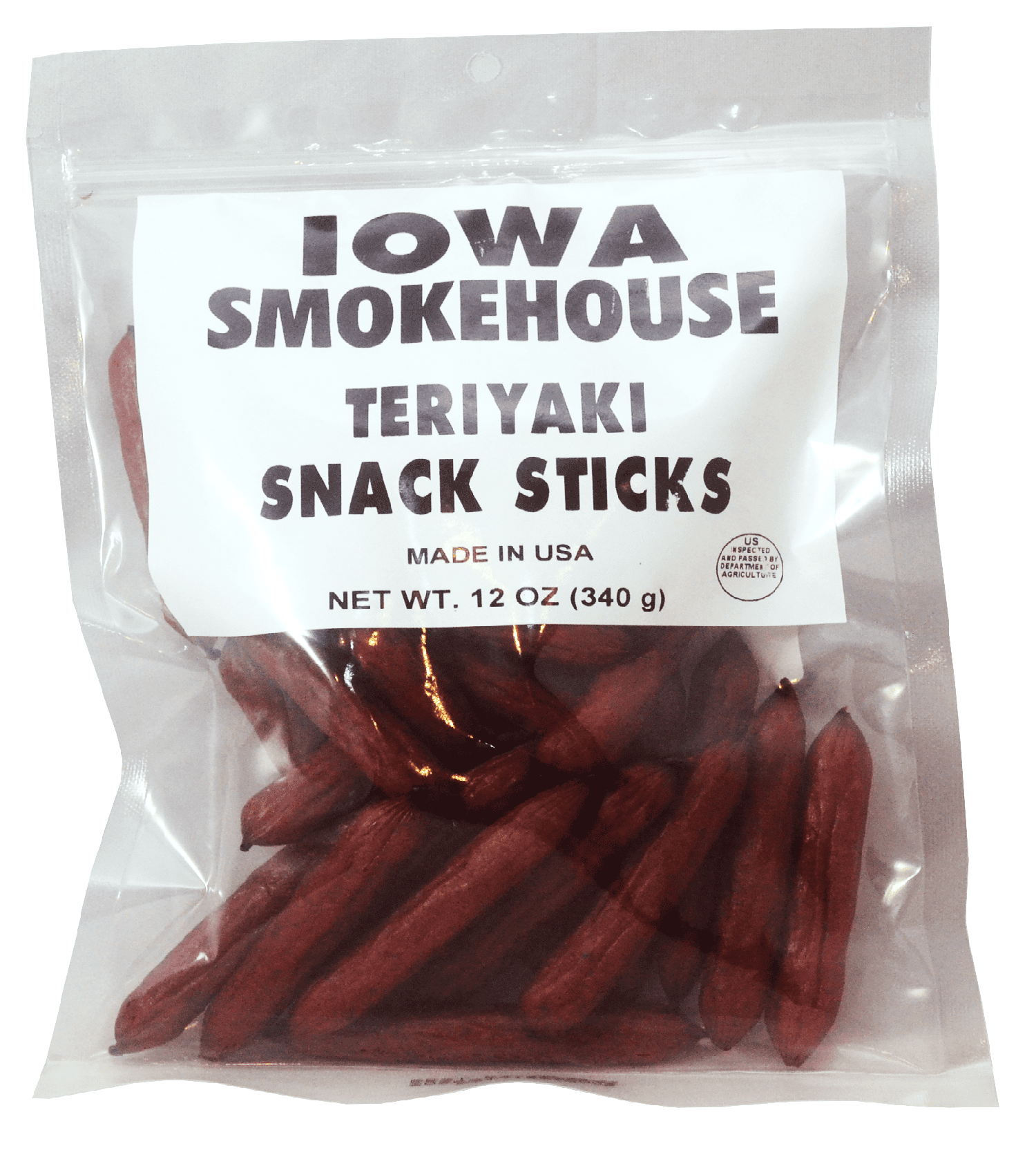 12 oz Snack Sticks Teriyaki - IOWA SMOKEHOUSE