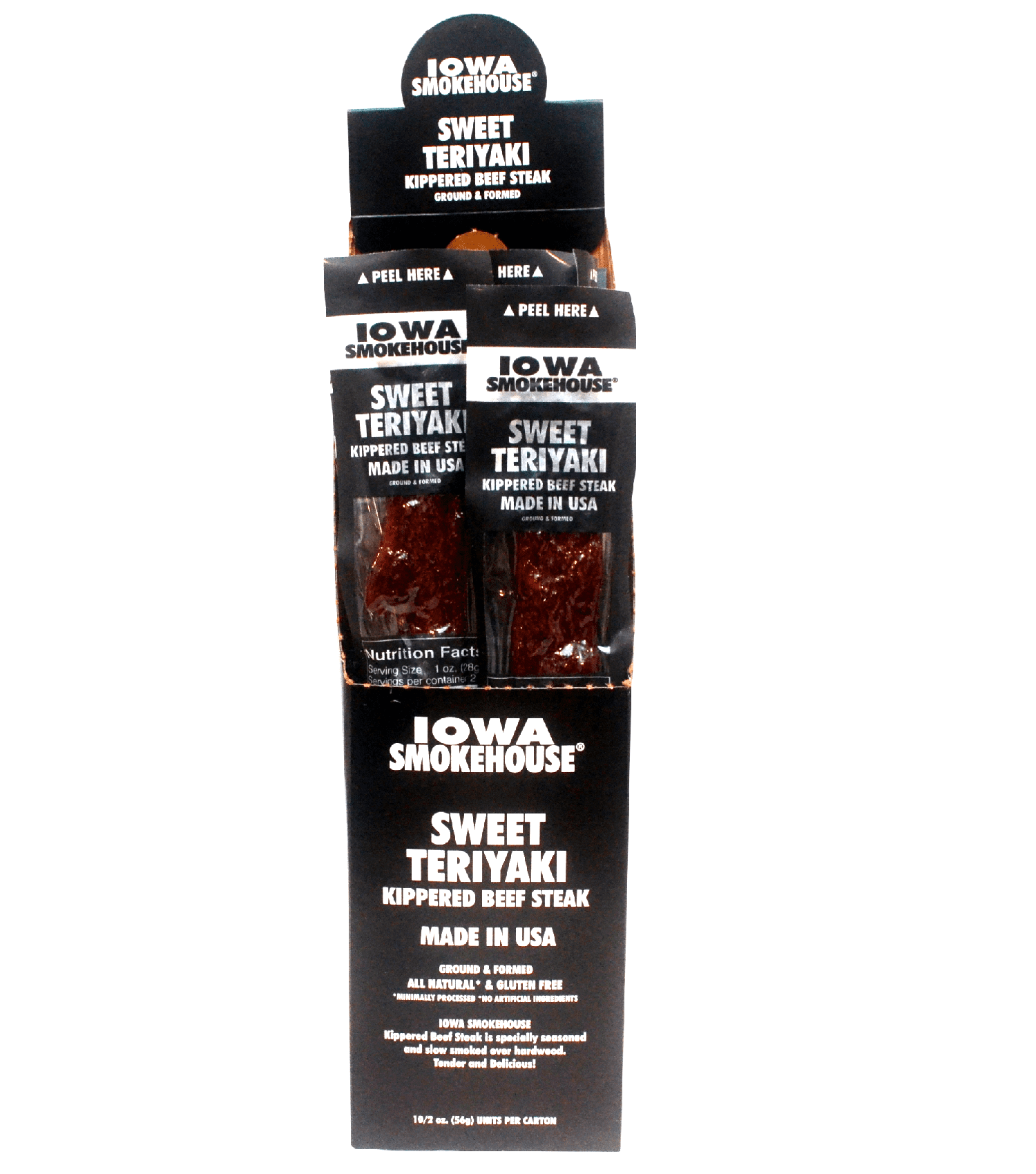 2 oz Kippered Beef Steak Sweet Teriyaki - Iowa Smokehouse