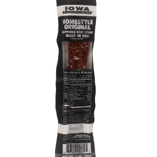 2 oz Kippered Beef Steak Home Style Original - Iowa Smokehouse