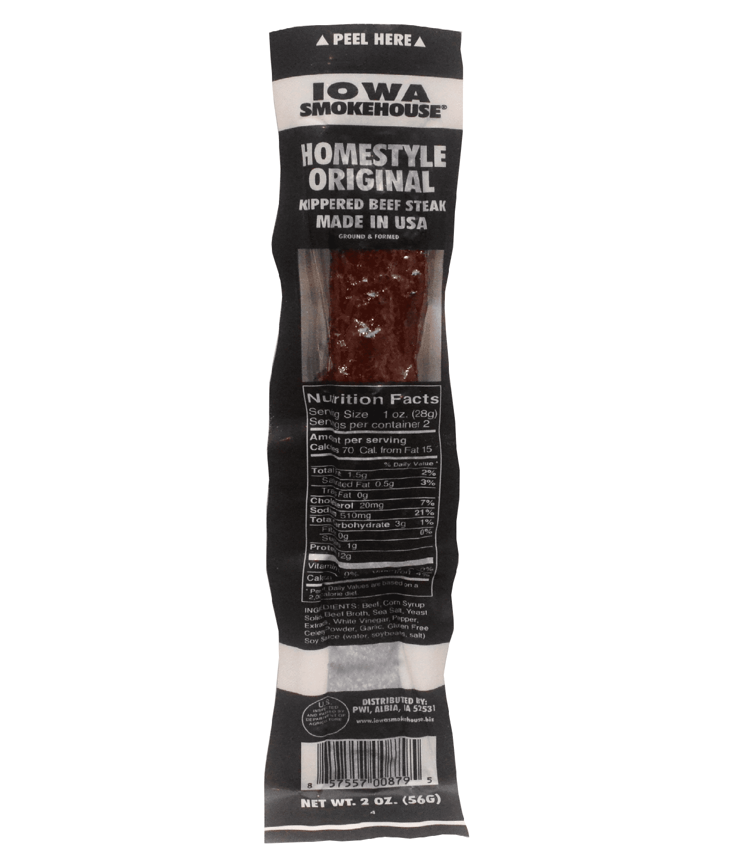 2 oz Kippered Beef Steak Home Style Original - Iowa Smokehouse