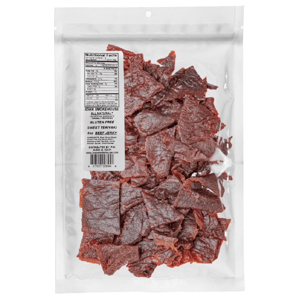 Ranch Hand 8 oz Beef Jerky Sweet Teriyaki - Iowa Smokehouse