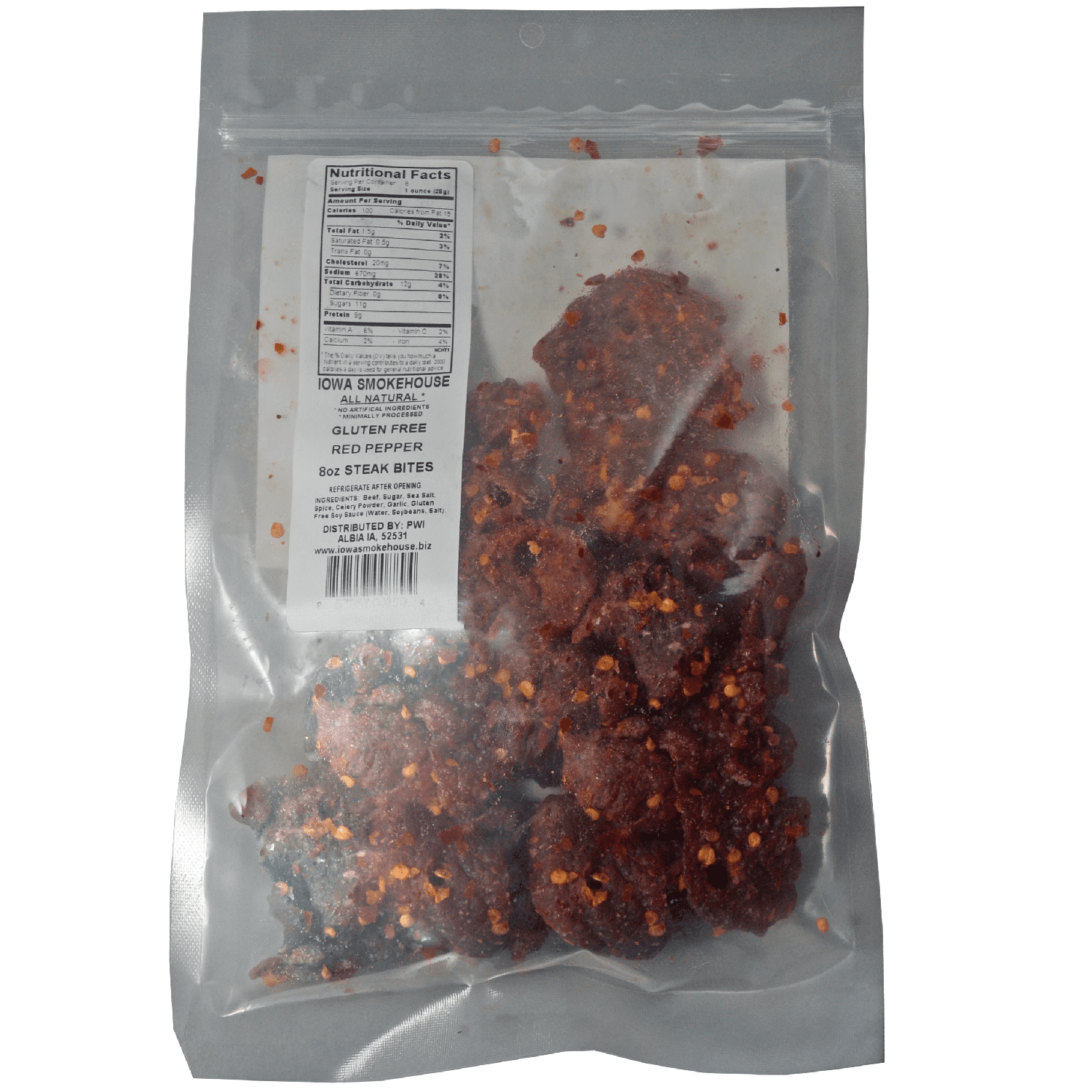 8 oz Steak Bites Red Pepper - IOWA SMOKEHOUSE