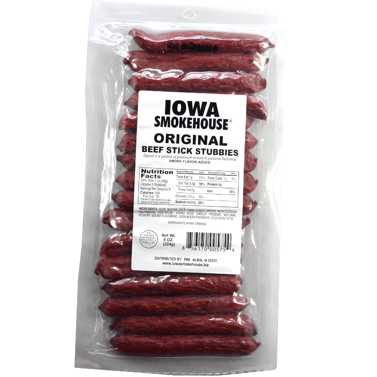 8 oz Beef Stick Stubbies Original - IOWA SMOKEHOUSE