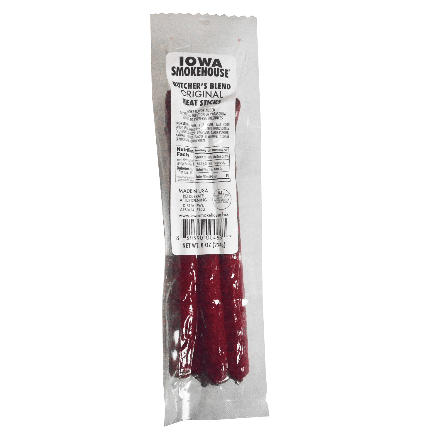 8 oz Butcher's Blend Meat Sticks Original - Iowa Smokehouse