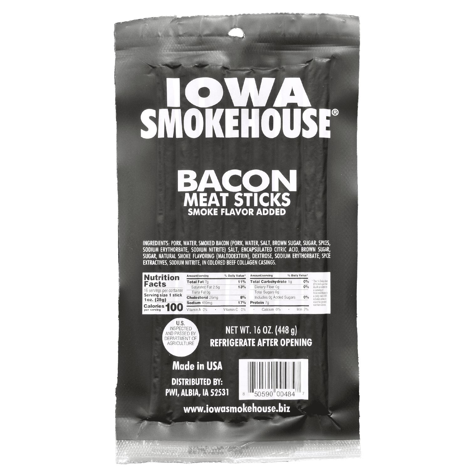 16 oz Meat Sticks Bacon - Iowa Smokehouse