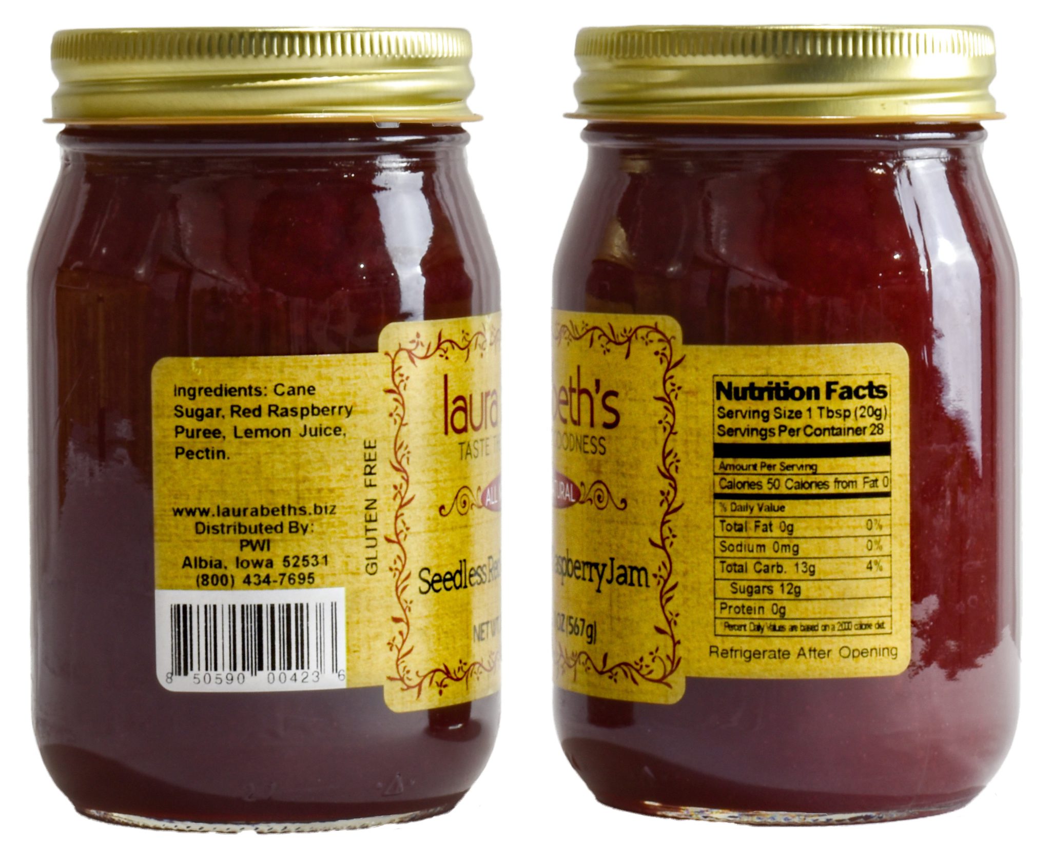 Red Raspberry Seedless Jam - Iowa Smokehouse