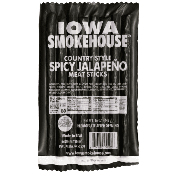 16 oz Country Style Meat Sticks Spicy Jalapeno - Iowa Smokehouse