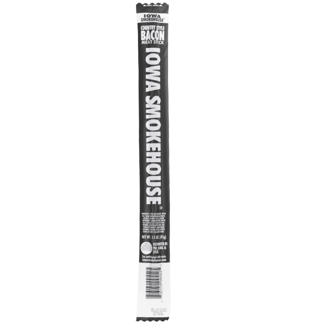 1.5 oz Country Style Meat Sticks Bacon - Iowa Smokehouse