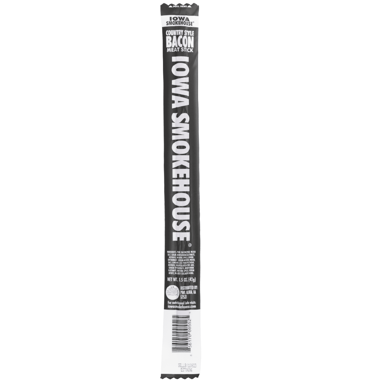 1.5 oz Country Style Meat Sticks Bacon - Iowa Smokehouse