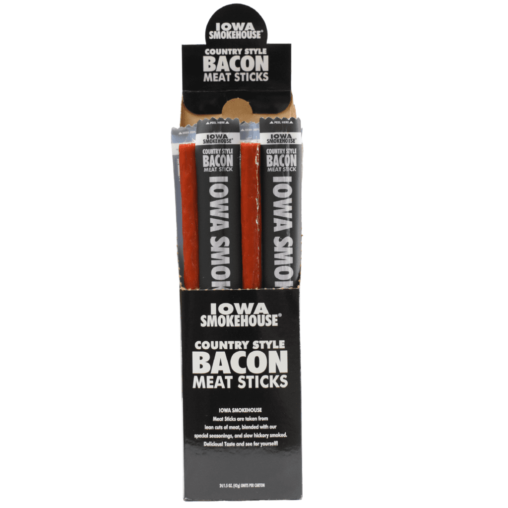 1.5 oz Country Style Meat Sticks Bacon - Iowa Smokehouse