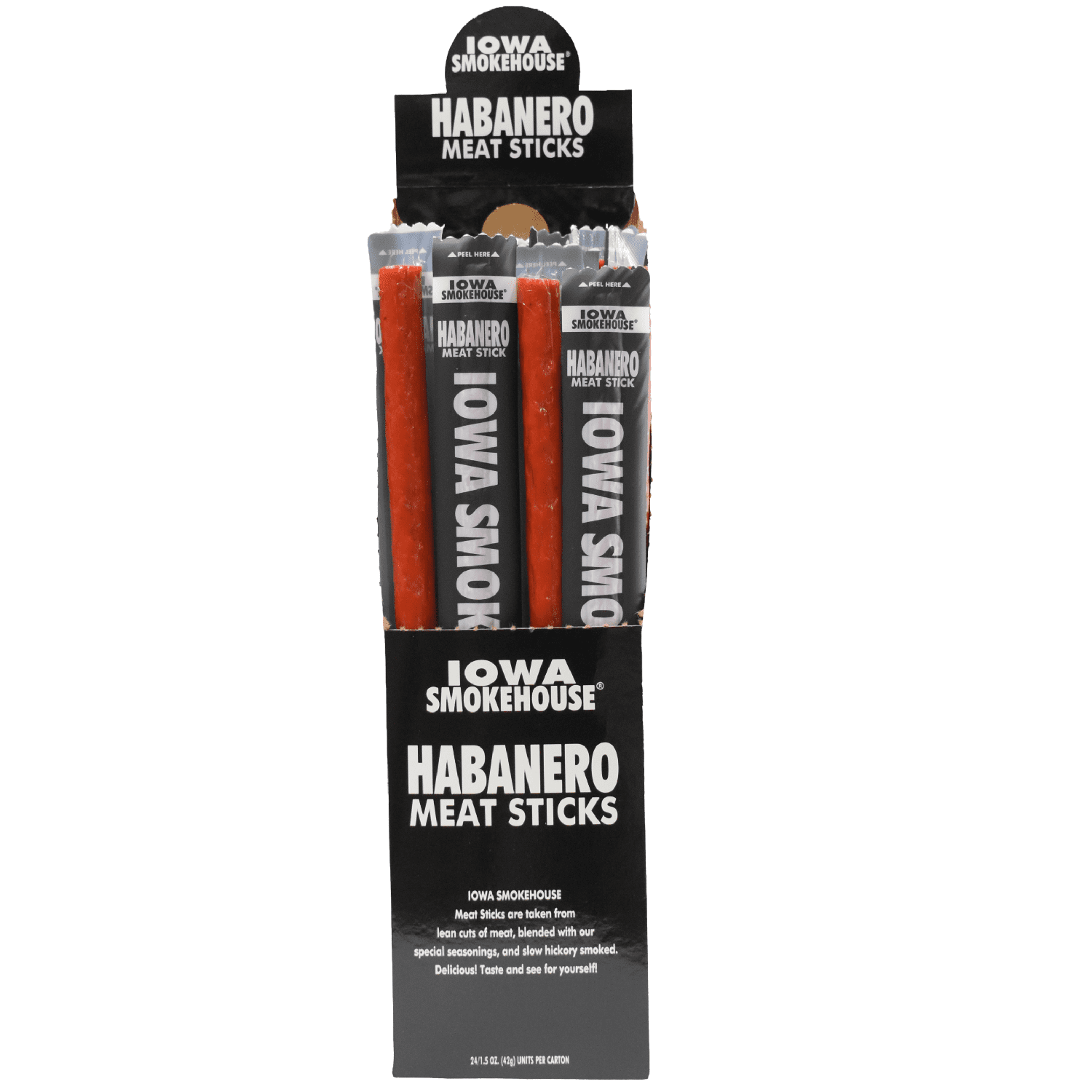 1.5 oz Meat Sticks Habanero - Iowa Smokehouse